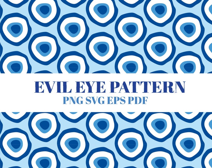 Evil Eye Seamless Pattern Svg Png Spiritual Protection Greek Evil Eye ...