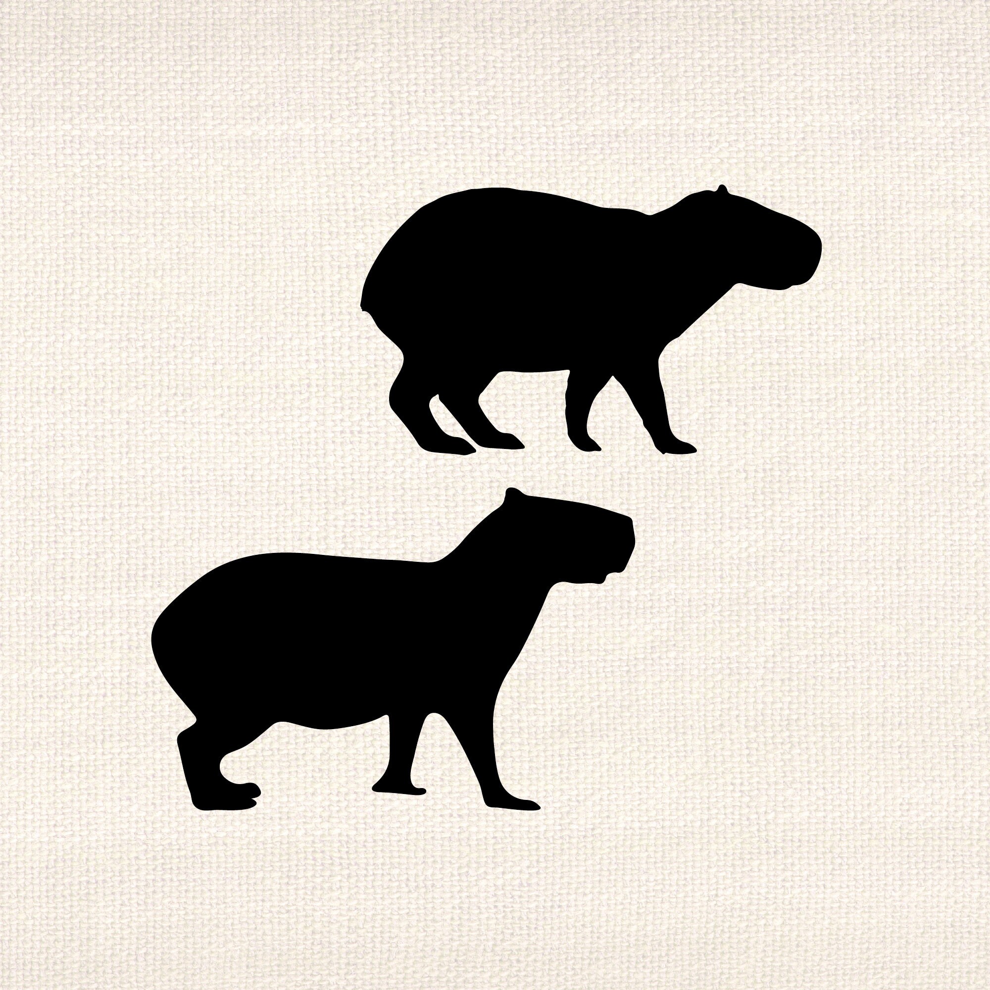 Capybara Silhouette SVG Animal Silhouette Rodent Svg Clipart Commercial ...