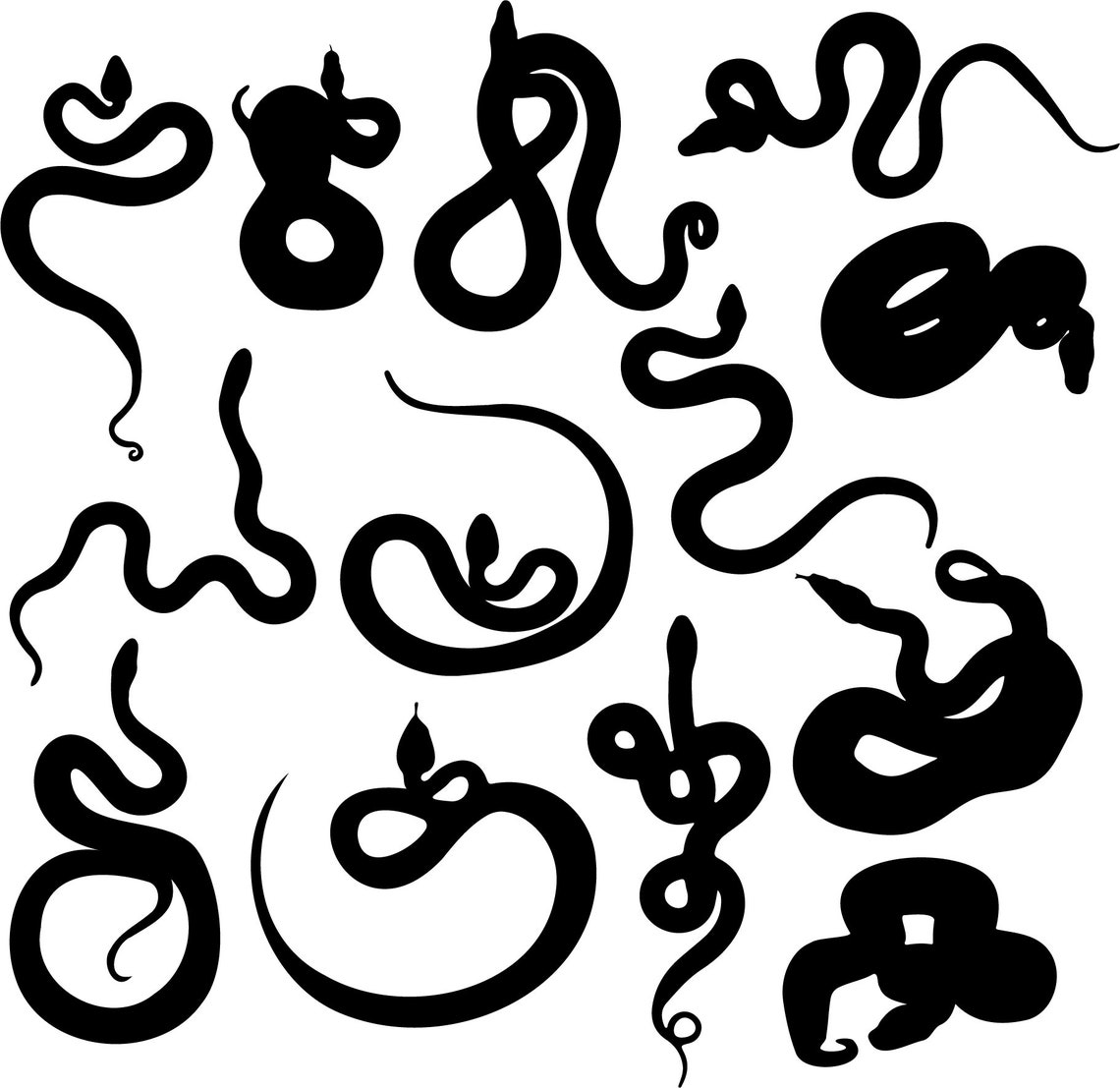 Snake Silhouette SVG Vector Clipart Snake Shape Cut Files - Etsy