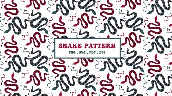 Snake Seamless Pattern Clipart SVG EPS PNG Pattern - Etsy