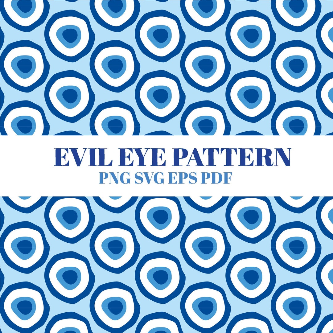 Evil Eye Seamless Pattern Svg Png Spiritual Protection Greek Evil Eye ...