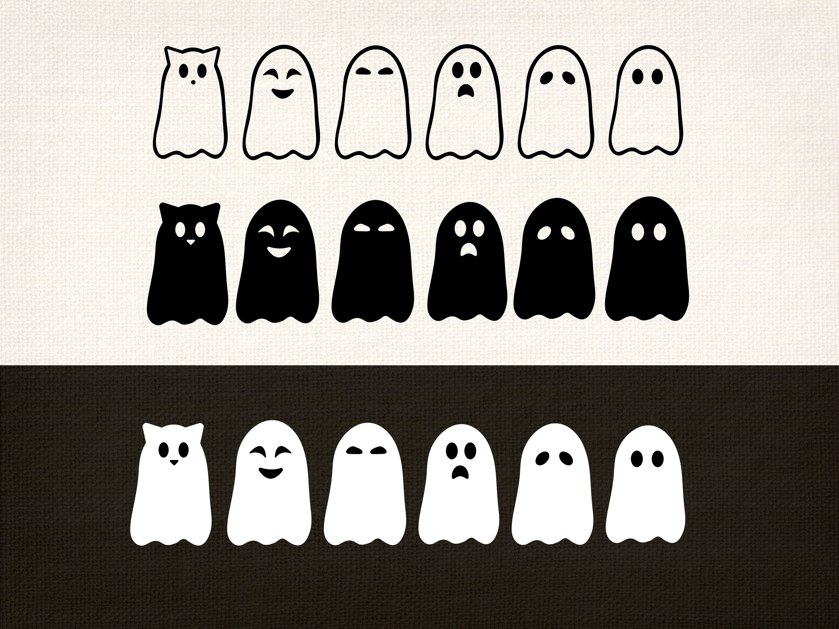 Ghost Silhouette Outline Doodle Svg Halloween Ghost Svg Vector Cricut ...