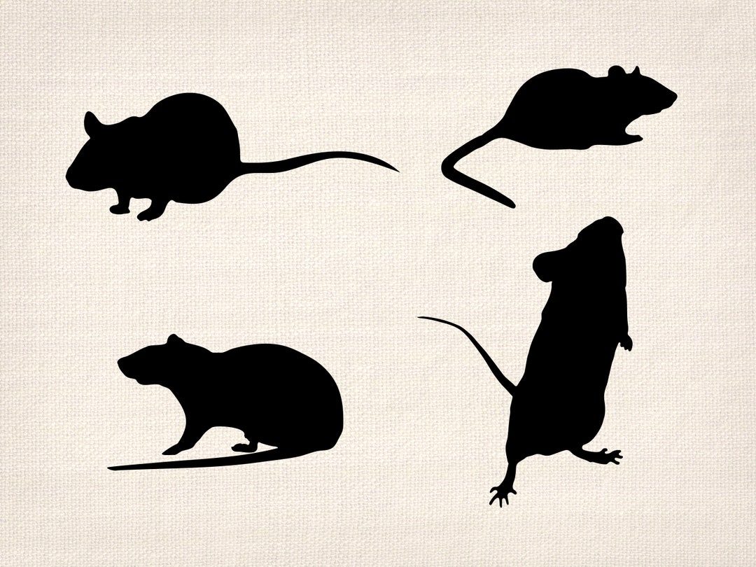Mouse and Rat SVG Vector Clipart Mouse and Rat Shape Cut Files Rodent ...