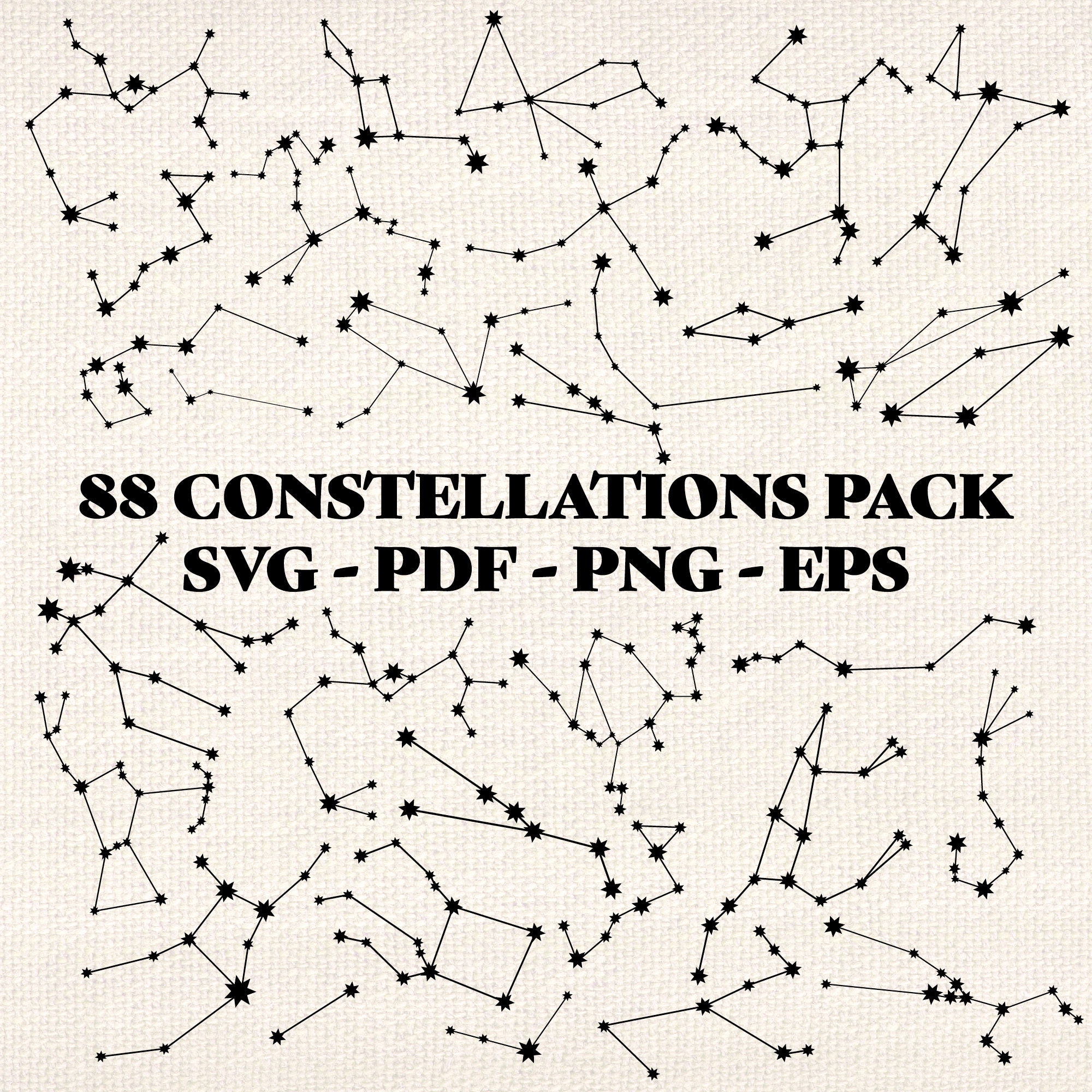 88 Constellations Svg Vector Star Space Constellations | Etsy Australia