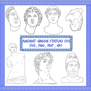Ancient Greece Statues SVG Pack SVG Cut File Svg Pdf Eps - Etsy