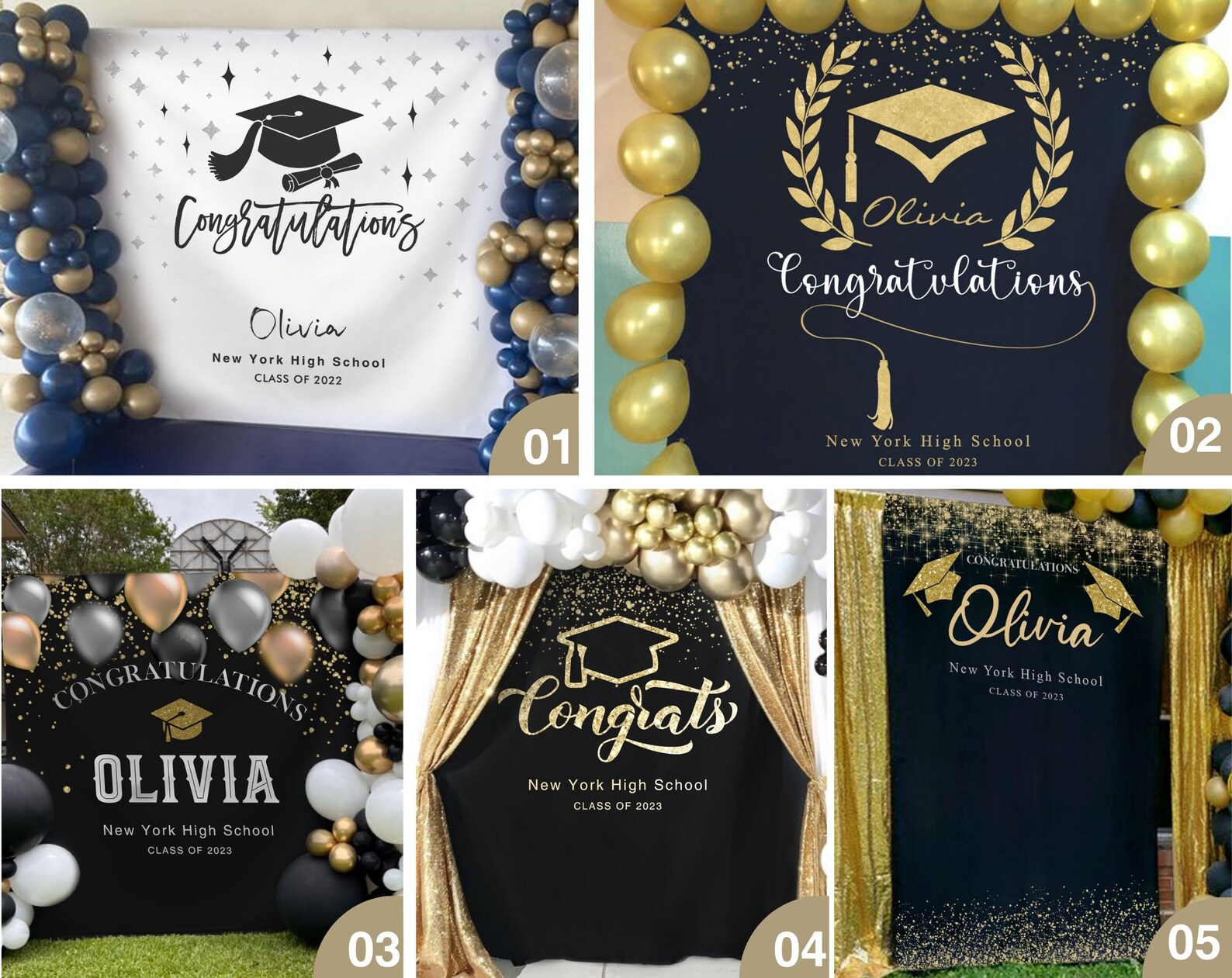 Graduation Backdrop 2023, Graduation Photo Backdrop, Class of 2023 ...