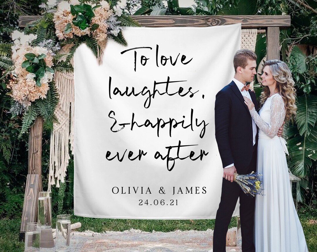 Rustic Wedding Backdrop, Wedding Sign Backdrop, Wedding Reception Decor ...