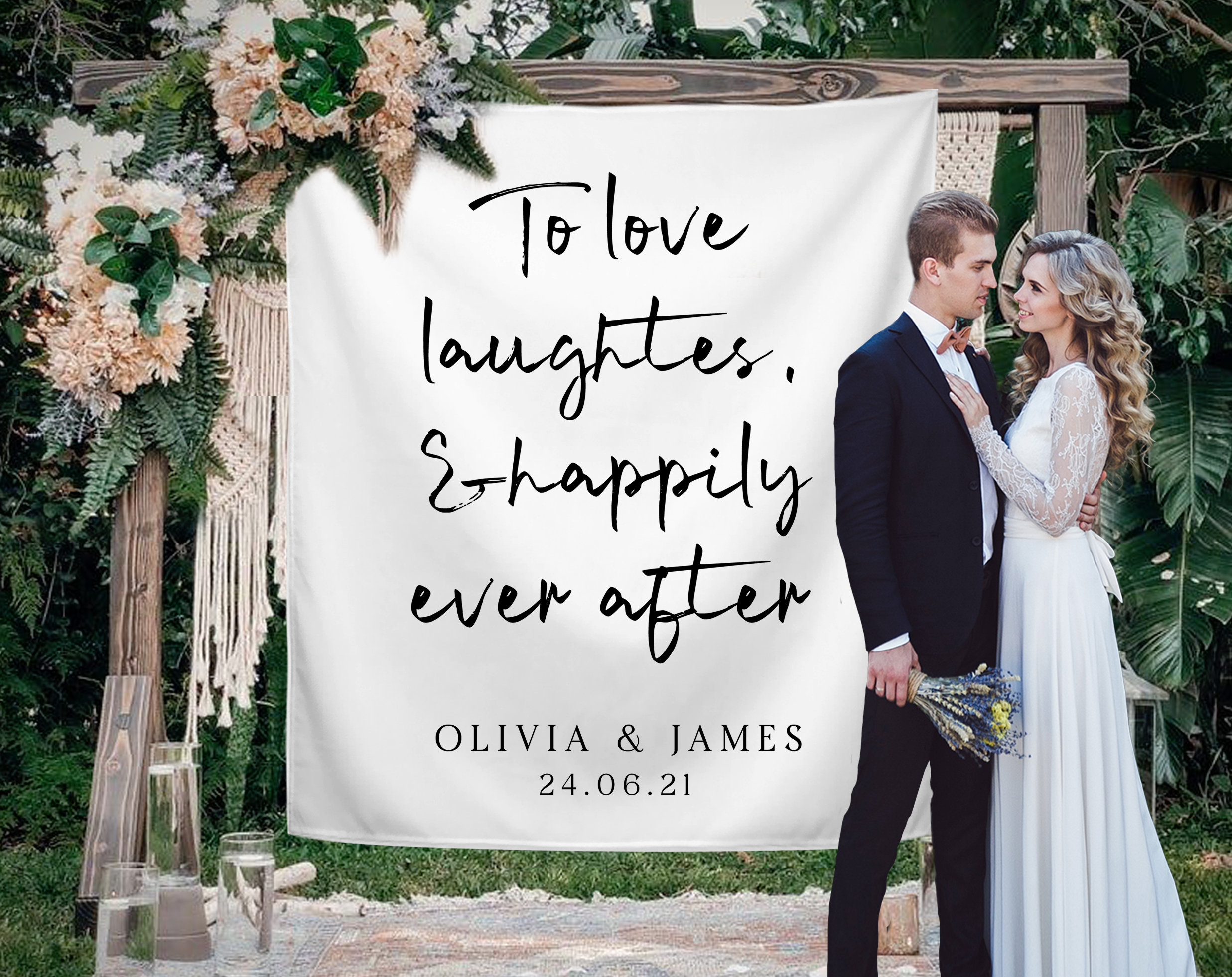 Rustic Wedding Backdrop Wedding Sign Backdrop Wedding | Etsy