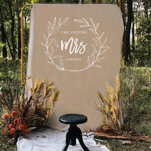 The Future Mrs. Backdrop, Boho Bridal Shower Decorations, Engagement ...