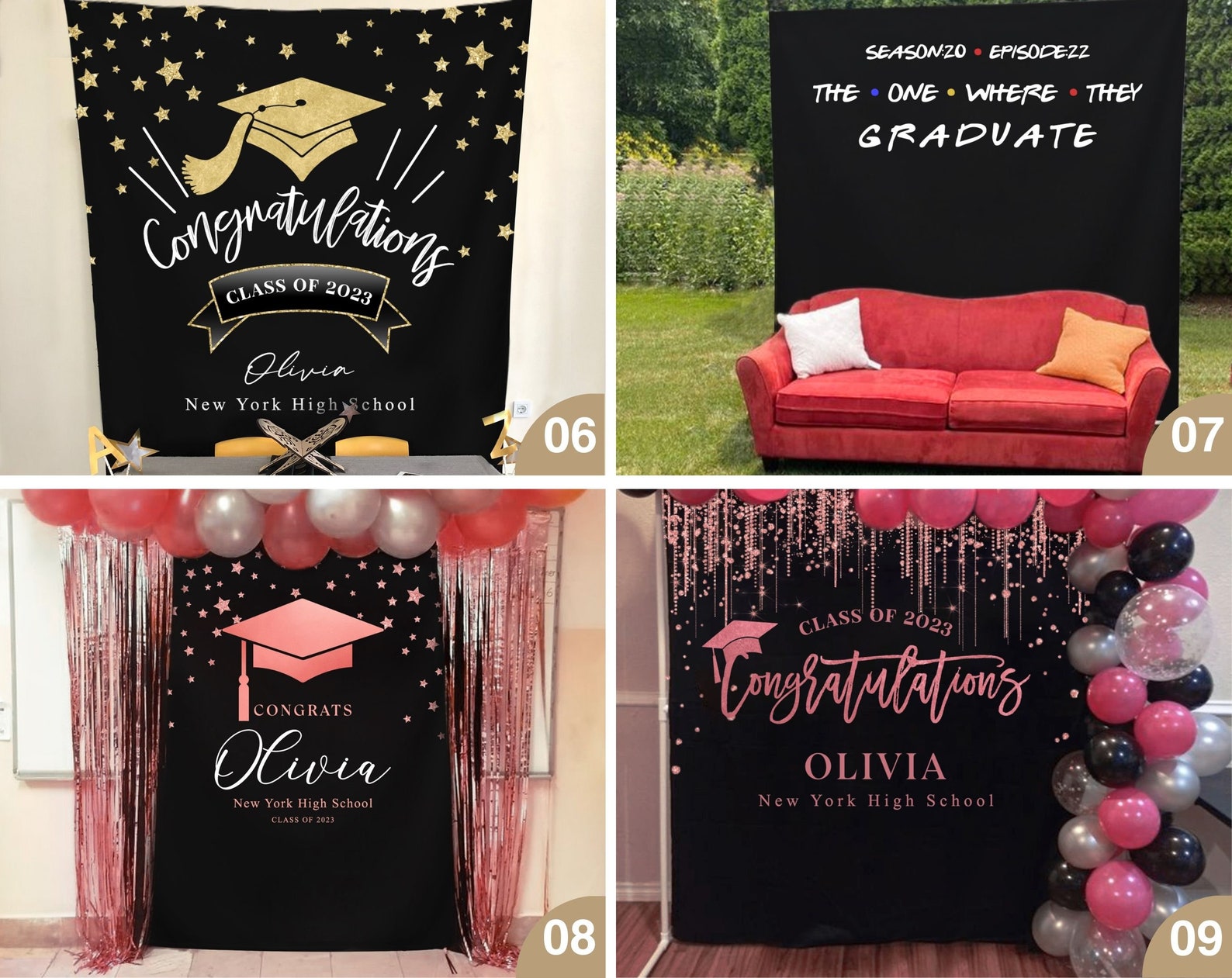 Graduation Backdrop 2023, Graduation Photo Backdrop, Class of 2023 ...