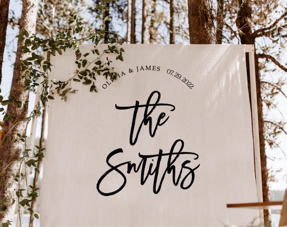 Wedding Last Name Banner Boho Bridal Shower Decorations - Etsy