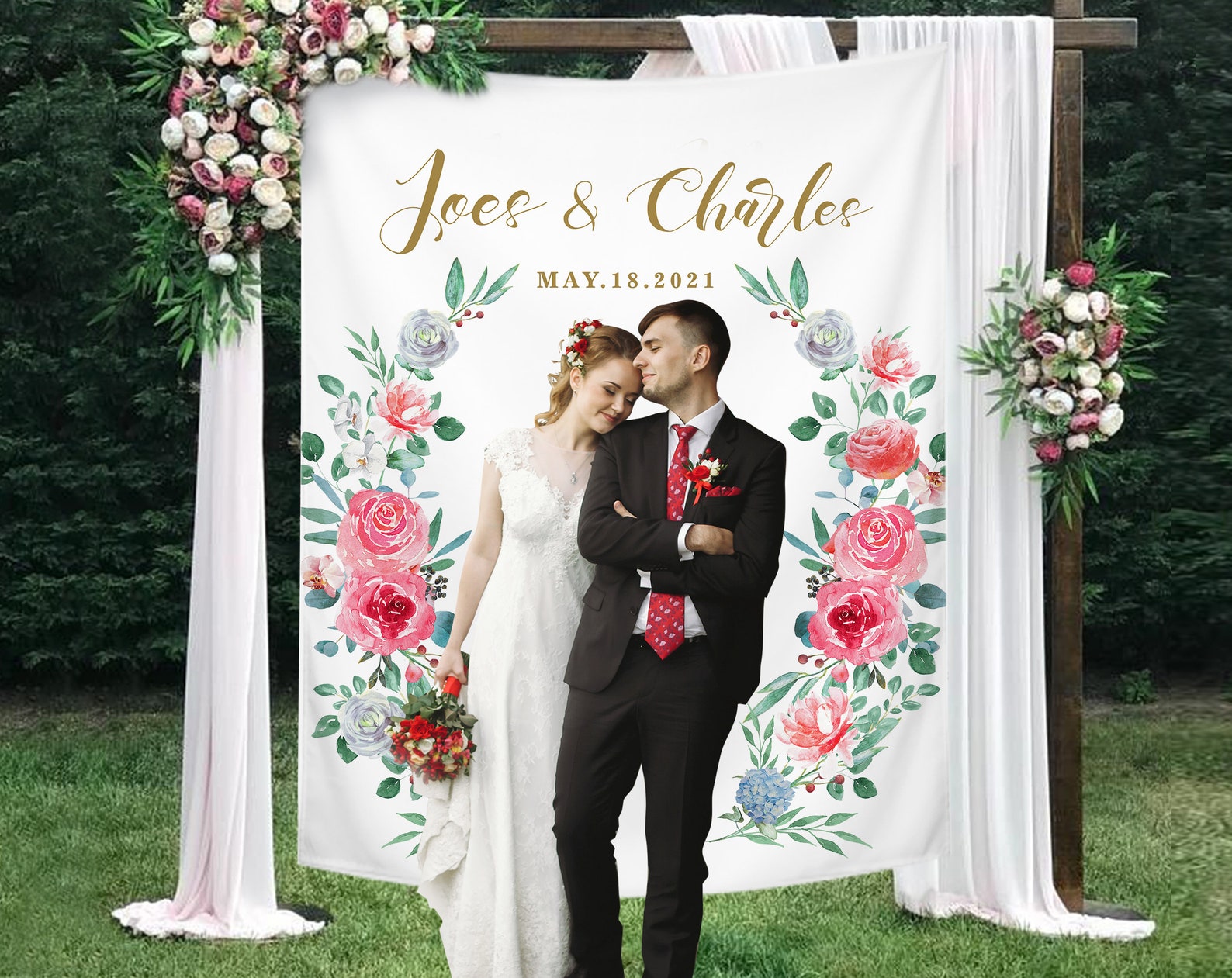 Custom Wedding Backdrop Custom Wedding From Photo Wedding - Etsy