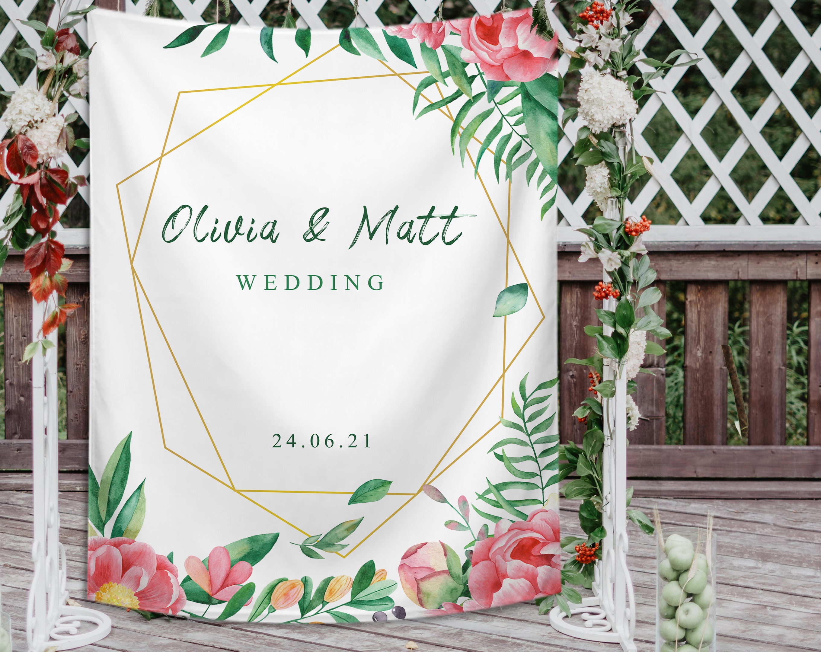 Custom Bridal Shower Backdrop Rustic Wedding Backdrop Custom | Etsy