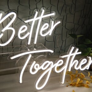 Better Together Neon Sign, Neon Light, Wedding Neon Sign, Neon Bar Sign ...