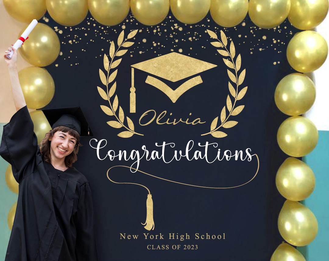 Graduation Backdrop 2023, Graduation Photo Backdrop, Class of 2023 ...