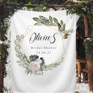 Custom Bridal Shower Backdrop Rustic Wedding Backdrop Custom | Etsy