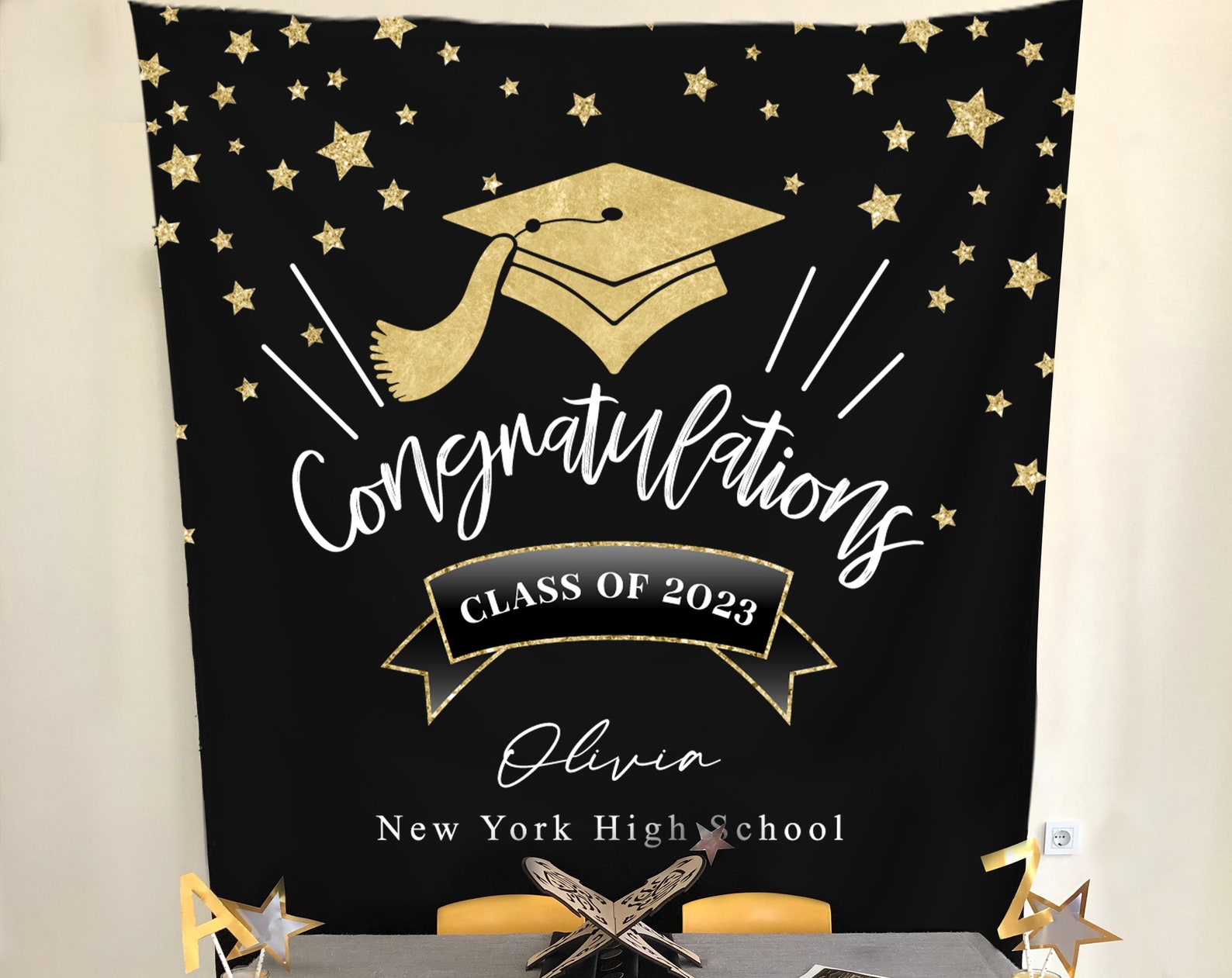 Graduation Backdrop 2023, Graduation Photo Backdrop, Class of 2023 ...