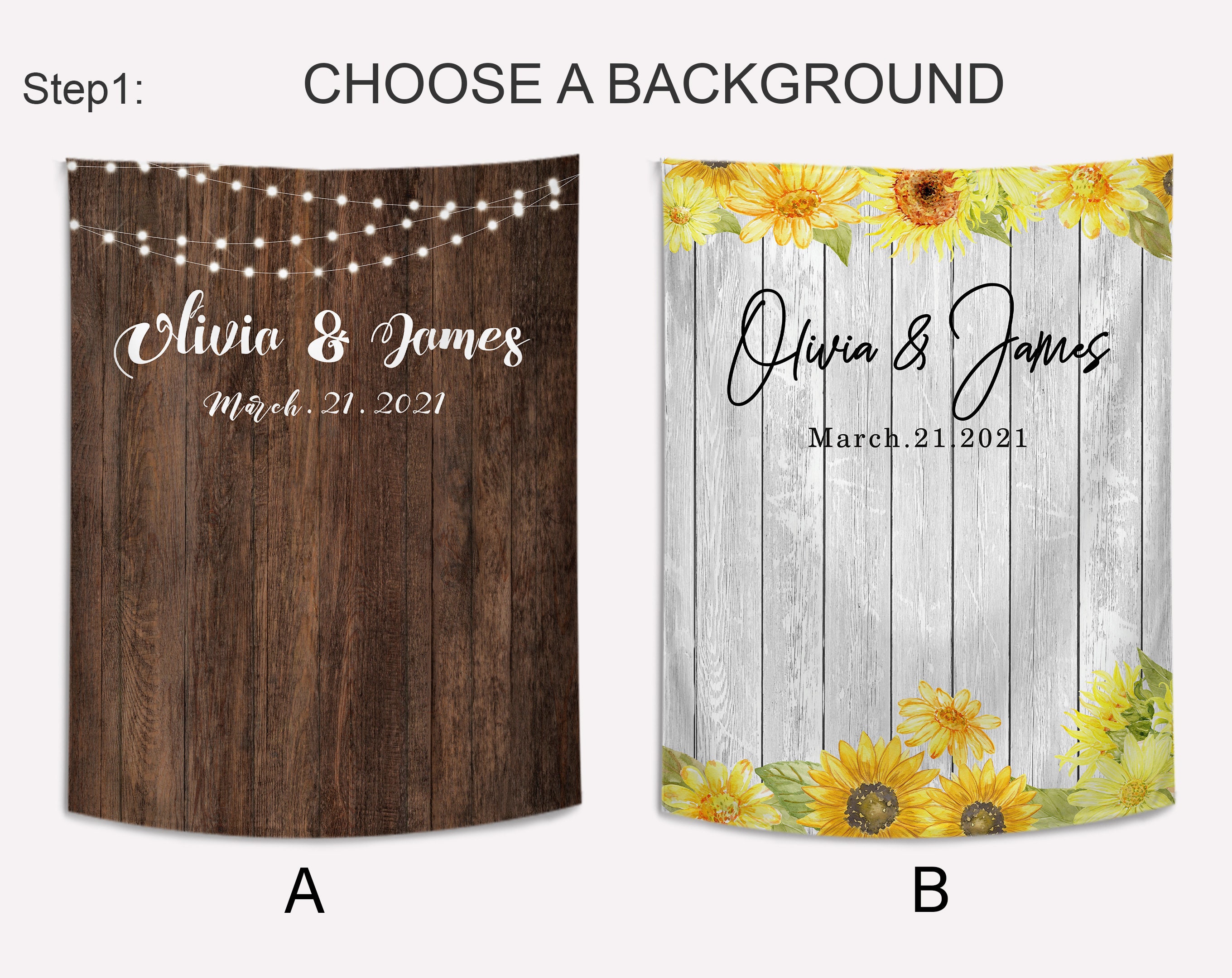 Rustic Wedding Backdrop Rustic Wedding Decor Lightswedding | Etsy