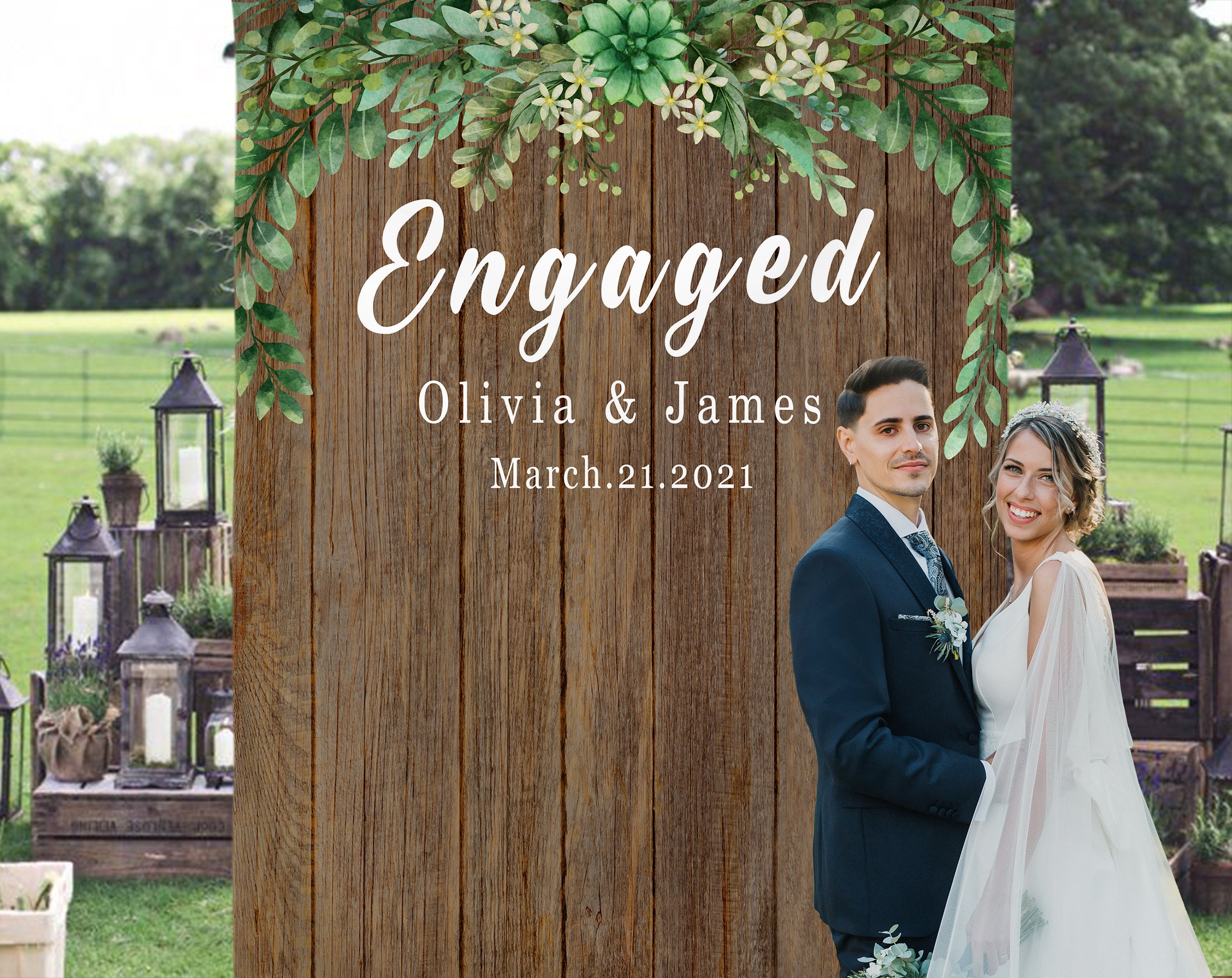 Rustic Wedding Backdrop Rustic Wedding Decor Lightswedding | Etsy