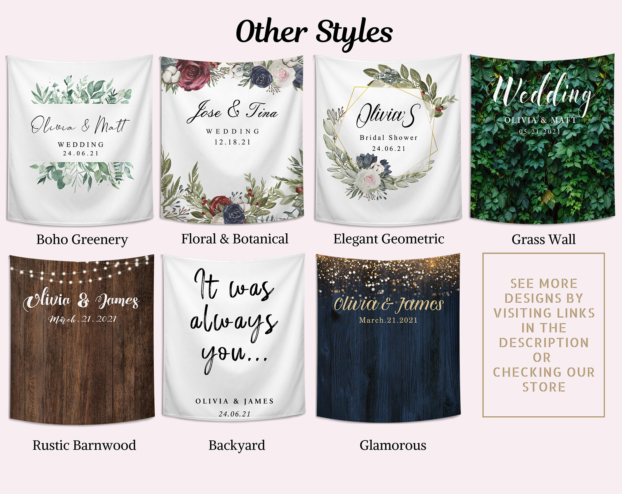 Custom Bridal Shower Backdrop Rustic Wedding Backdrop Custom | Etsy