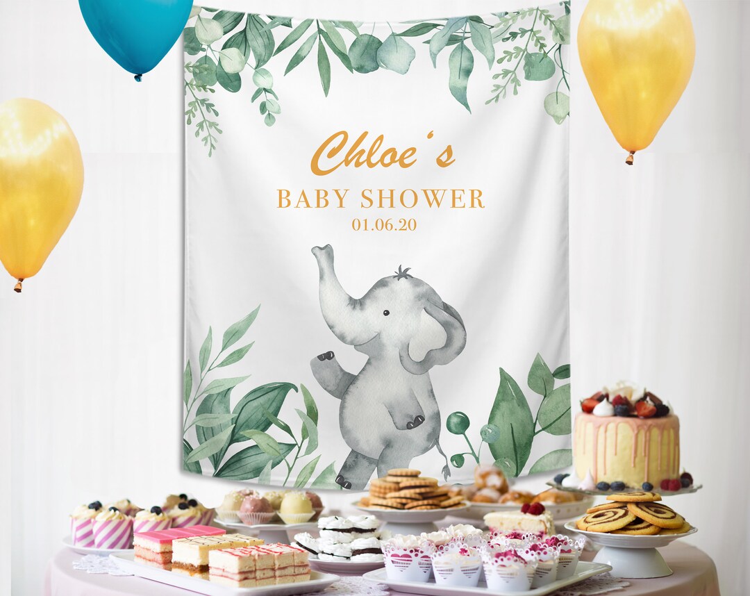 Custom Baby Shower Backdrop, Custom Baby Shower From Photo, Baby Shower ...