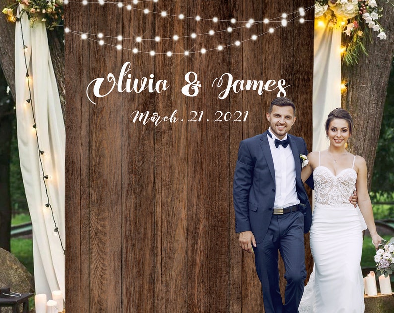 Rustic Wedding Backdrop Rustic Wedding Decor Lightswedding - Etsy