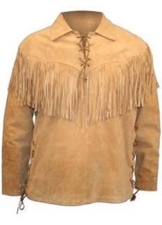 Mens Leather Buckskin Shirt Mountain Man Reenactment Suede - Etsy