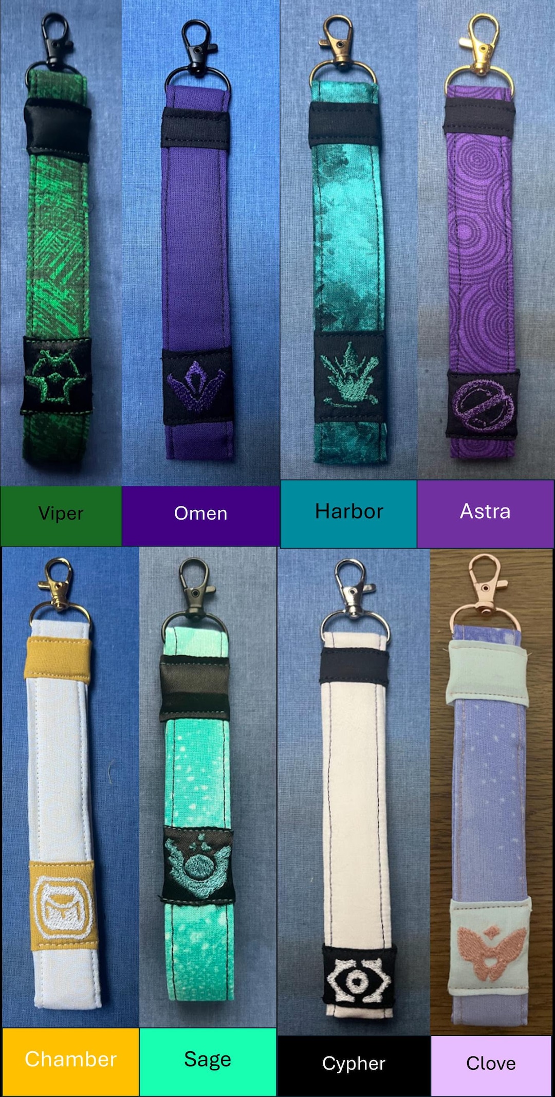 Controller and Sentinel Valorant Agents: Wristlet Keychain - Etsy