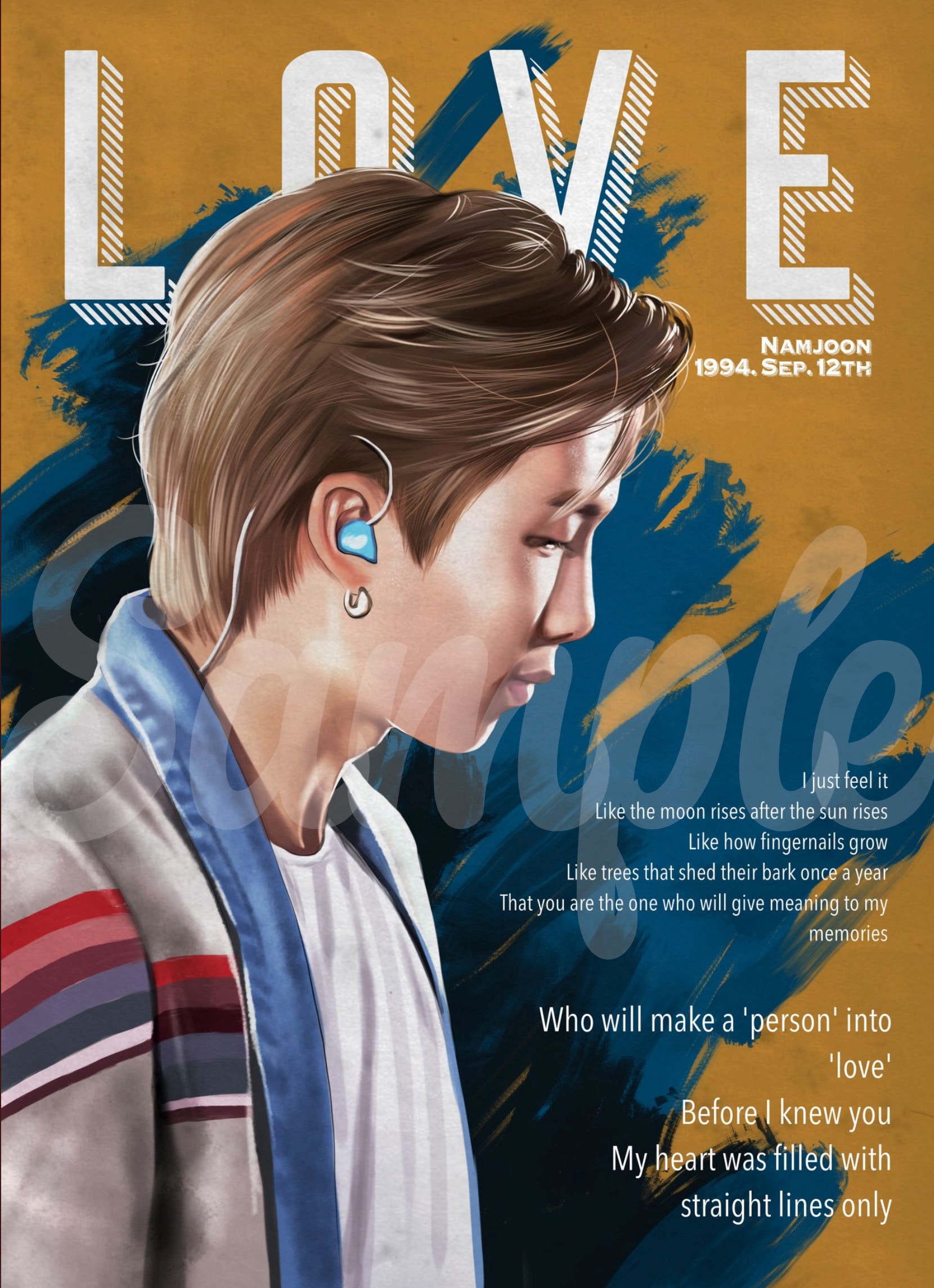 BTS Fanart Covers for Members Solo Songs - Etsy