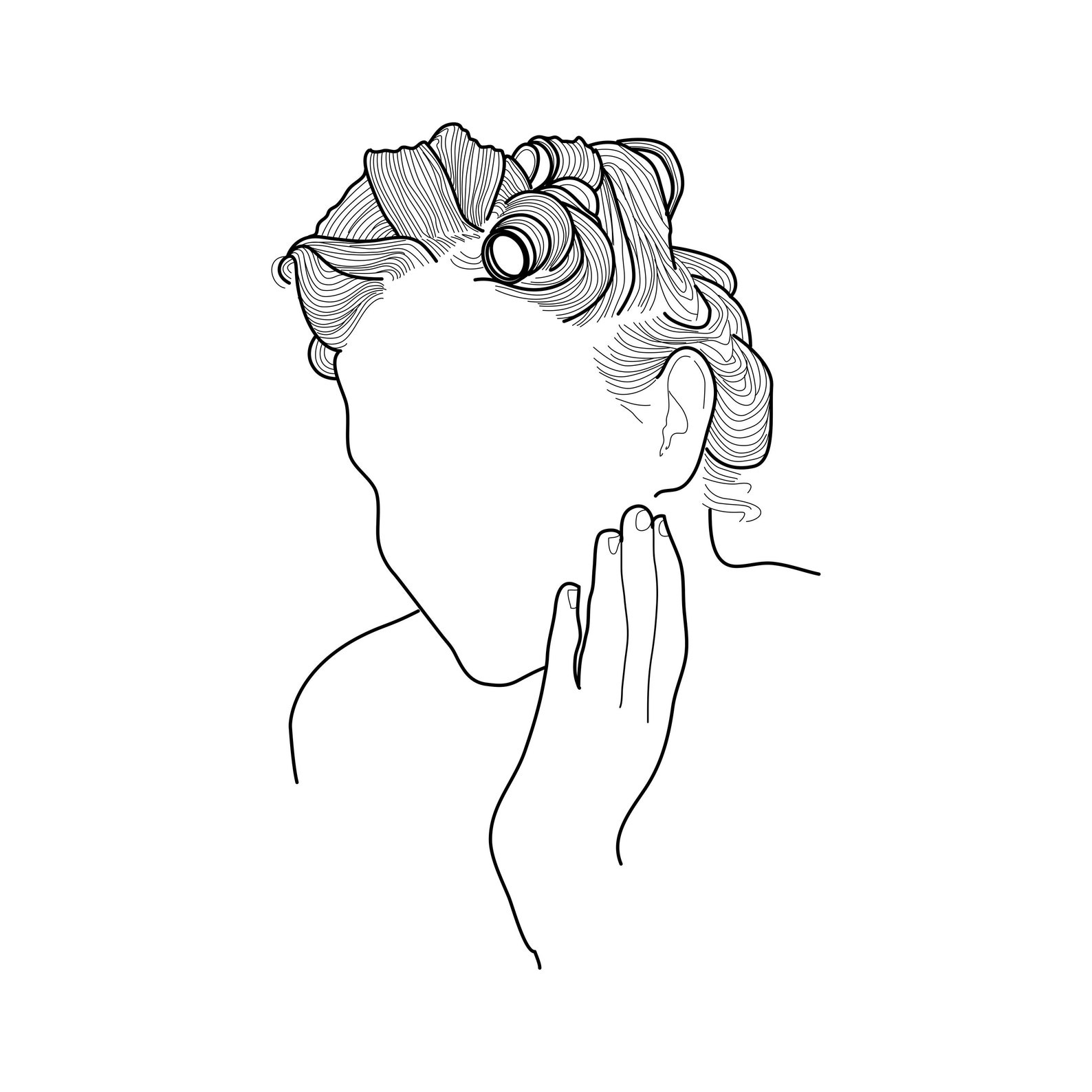 Wall Art Printableshe Had a Perm, Hand-drawn, Wall Decoration, Hand ...