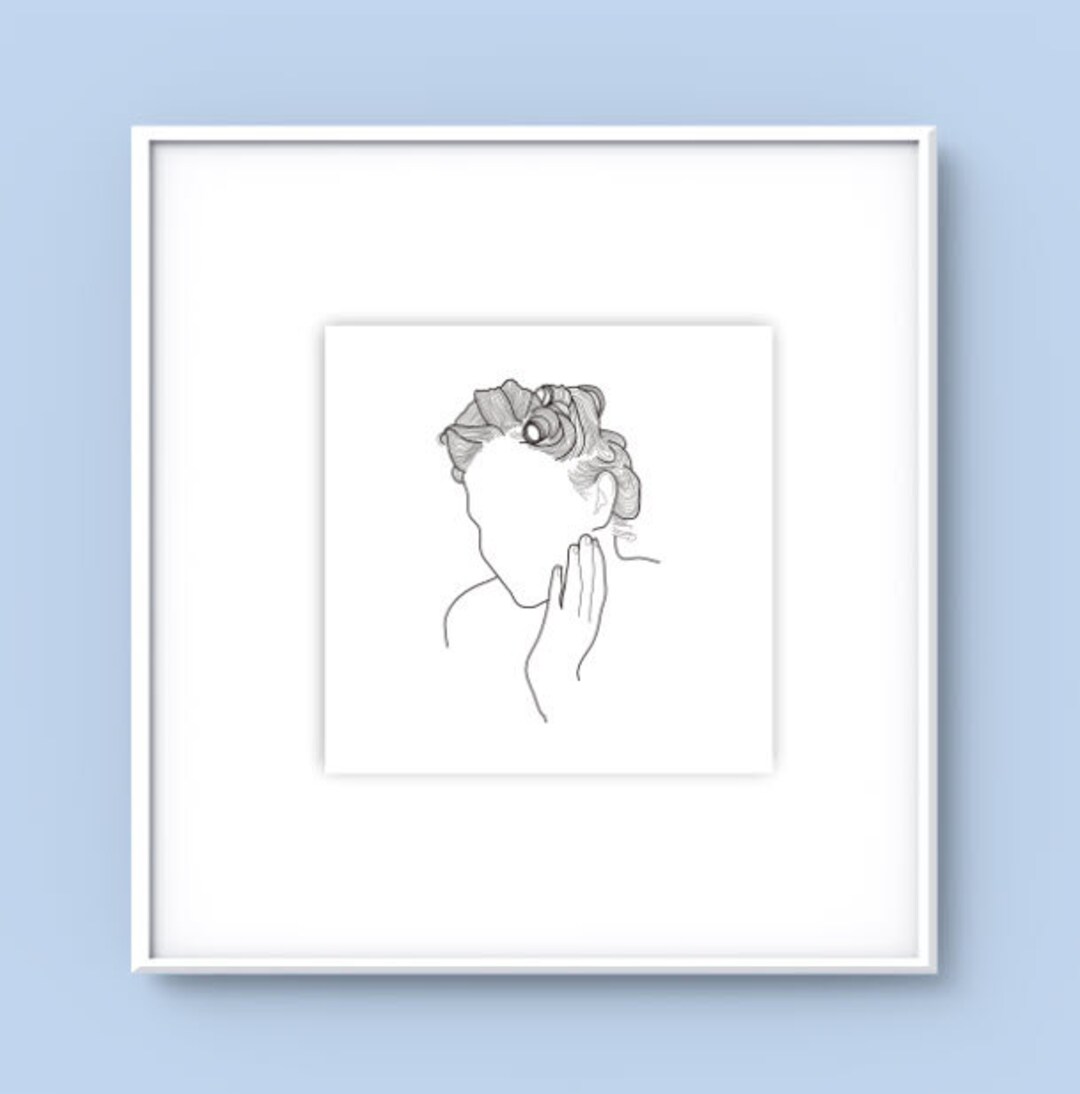 Wall Art Printableshe Had a Perm, Hand-drawn, Wall Decoration, Hand ...
