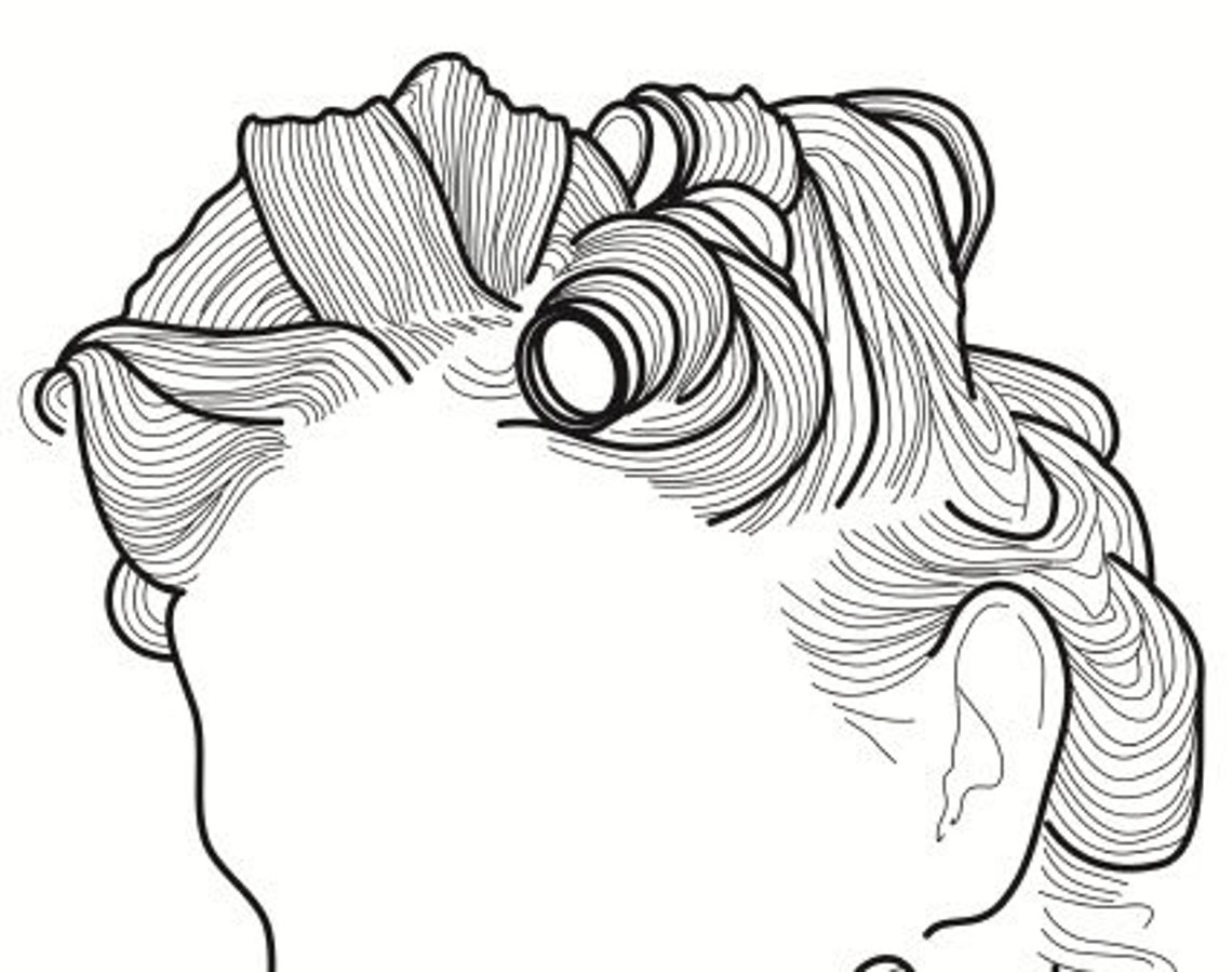 Wall Art Printableshe Had a Perm, Hand-drawn, Wall Decoration, Hand ...