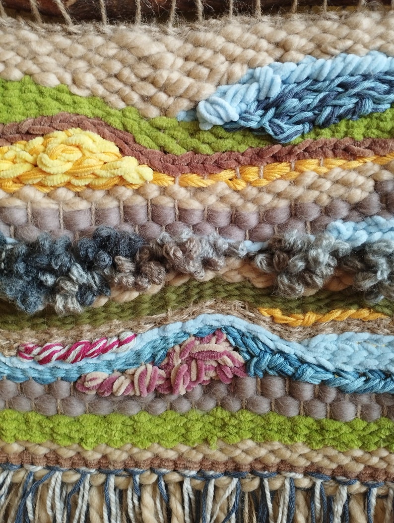 Woven Wall Hanging / Sunny Wall Decor / Wall Hangings / Textile Art ...