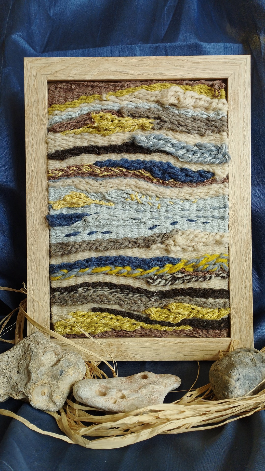 Woven Framed Wall Decoration/ Framed Woven Art / Wall Hanging / Wall ...