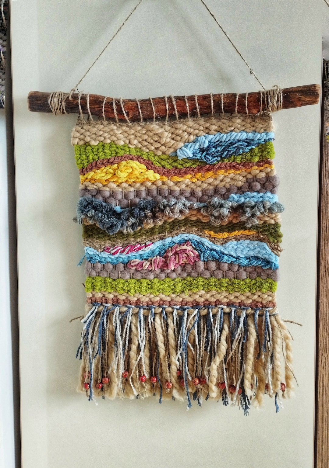 Woven Wall Hanging / Sunny Wall Decor / Wall Hangings / Textile Art ...