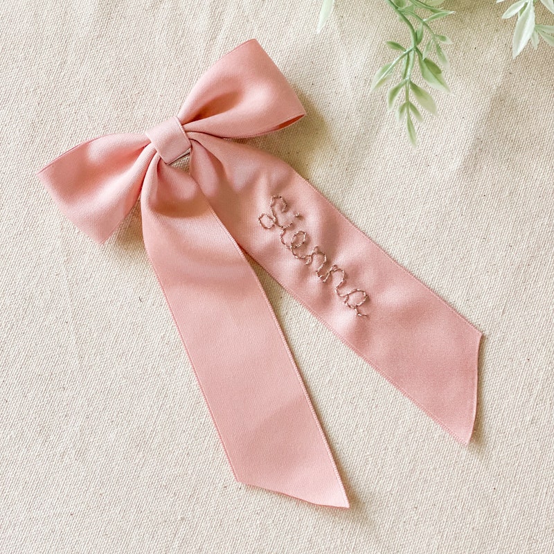Embroidered Bow - Etsy
