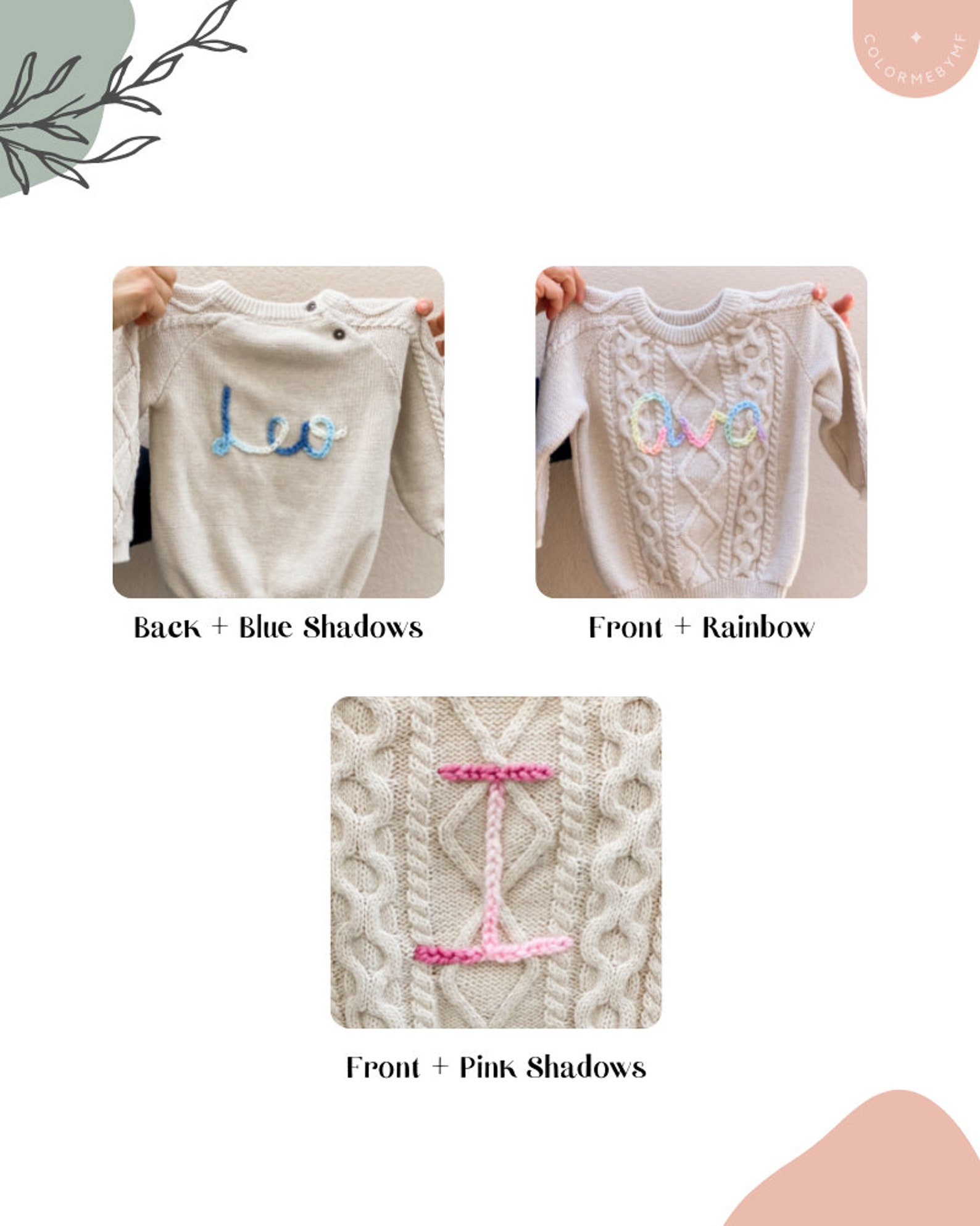 Personalized Baby Sweater hand Embroidered Name Knit - Etsy