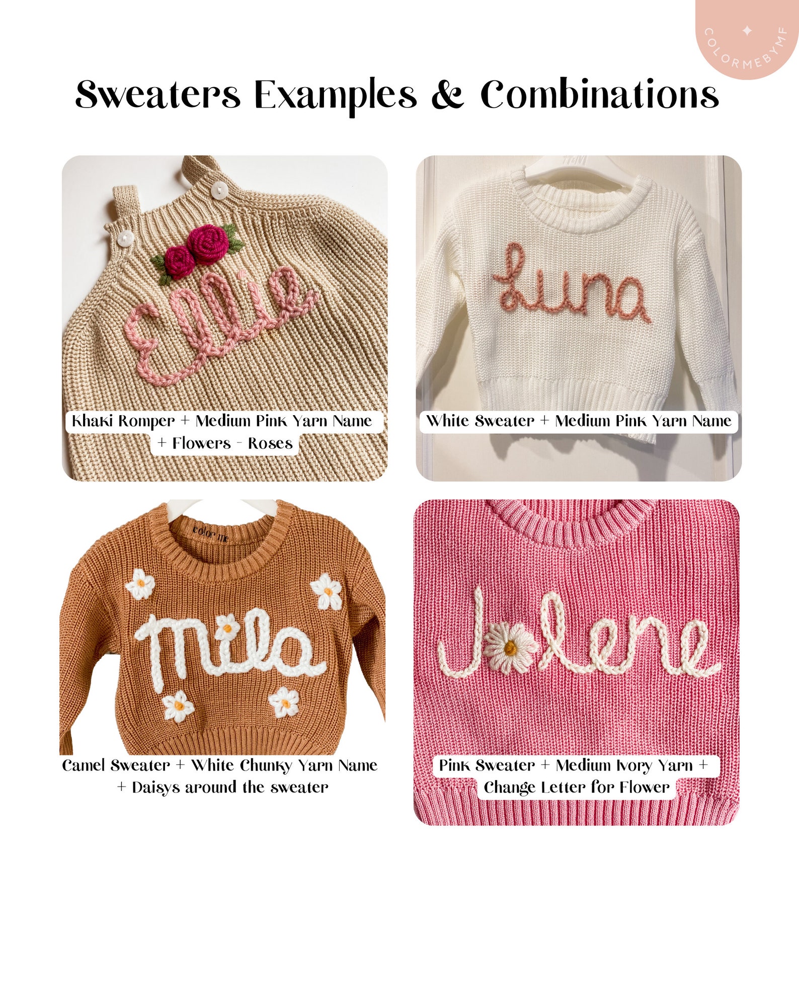 Personalized Baby Sweater hand Embroidered Name Knit - Etsy