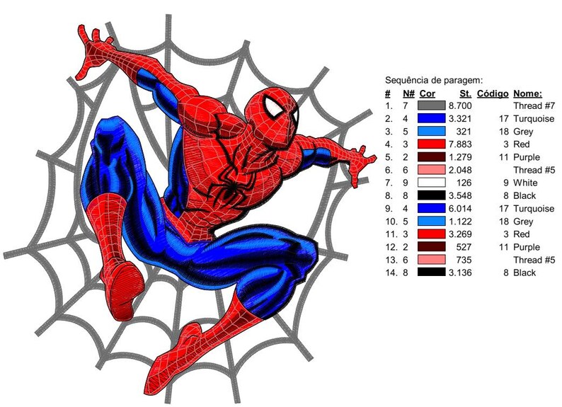 Spiderman – Embroidery Design – DST, PES, VP3 and More – Instant ...