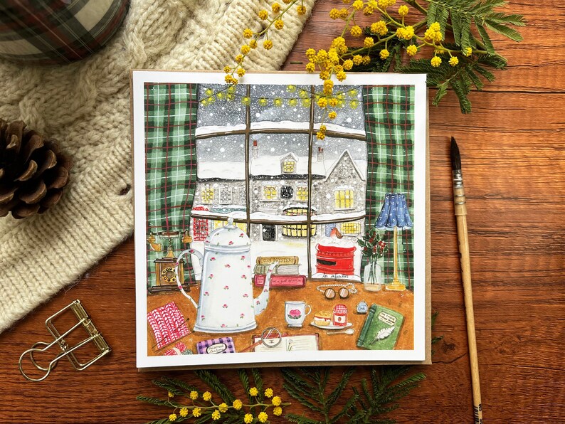 Cosy Mystery d'hiver Impression dArt illustration - Etsy France