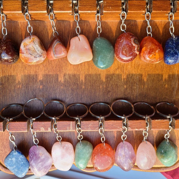 Gemstone Keychain - Etsy