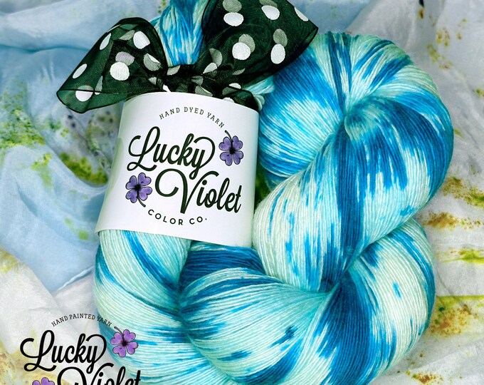 OOAK 508-5 Hand Painted Indie Dyer Knitting Yarn Single Ply Lace Weight ...