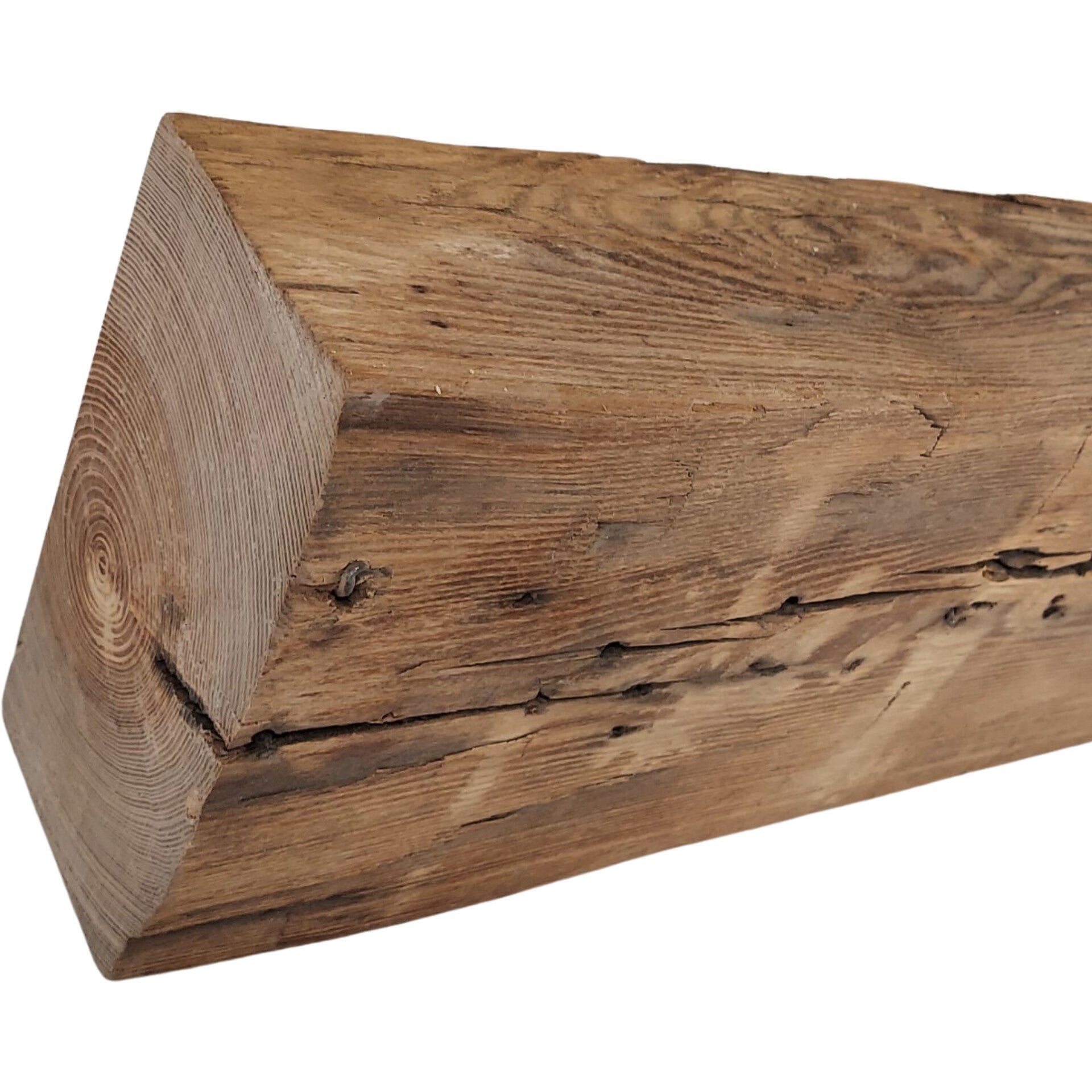 Hand Hewn Beam Shelf - With Heavy Duty Flush Mount (no Gap) Floating ...