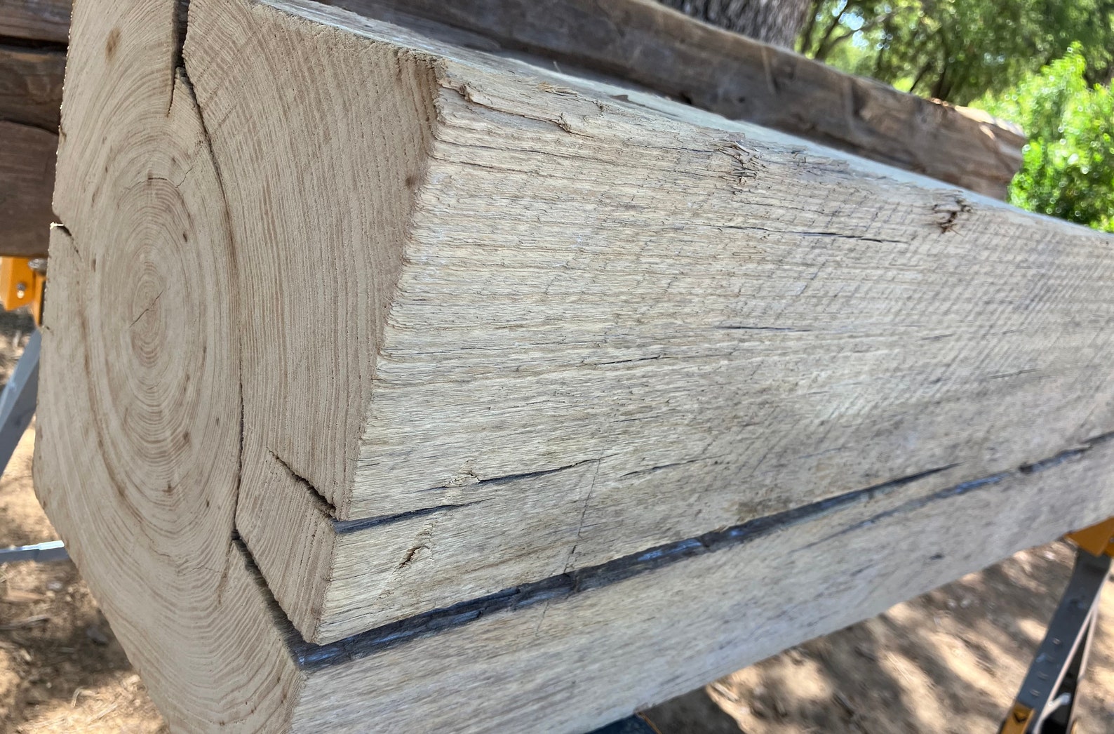 8"x8"x72" Natural Reclaimed Circle Sawn Cut Fireplace Beam Mantel ...