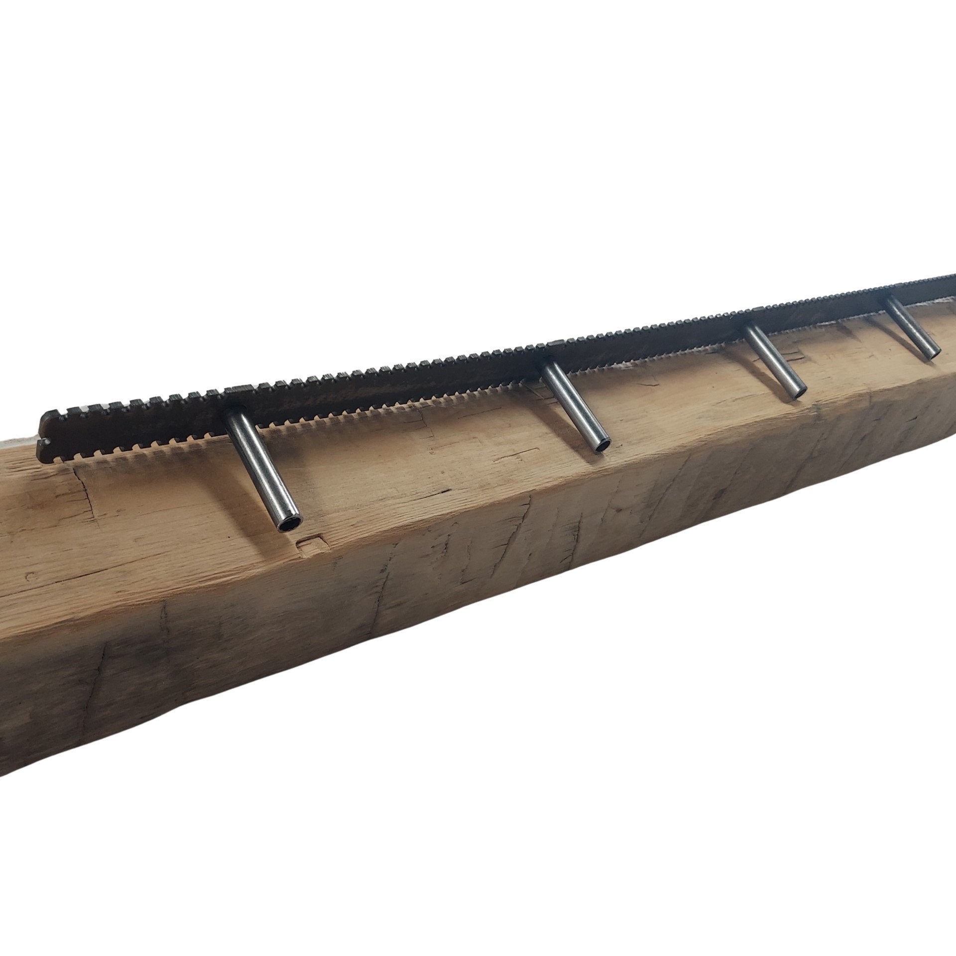 6"x6"x7ft Authentic Hand Hewn Mantel W/ Heavy-duty Floating Bracket ...