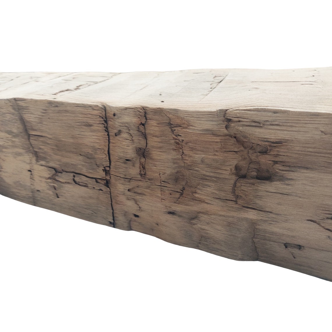 6"x6"x5ft Authentic Hand Hewn Mantel W/ Heavy-duty Floating Bracket ...