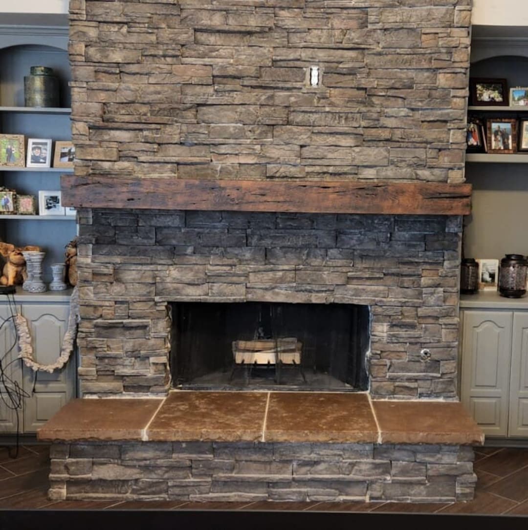 8"x8"x72" Natural Reclaimed Circle Sawn Cut Fireplace Beam Mantel ...