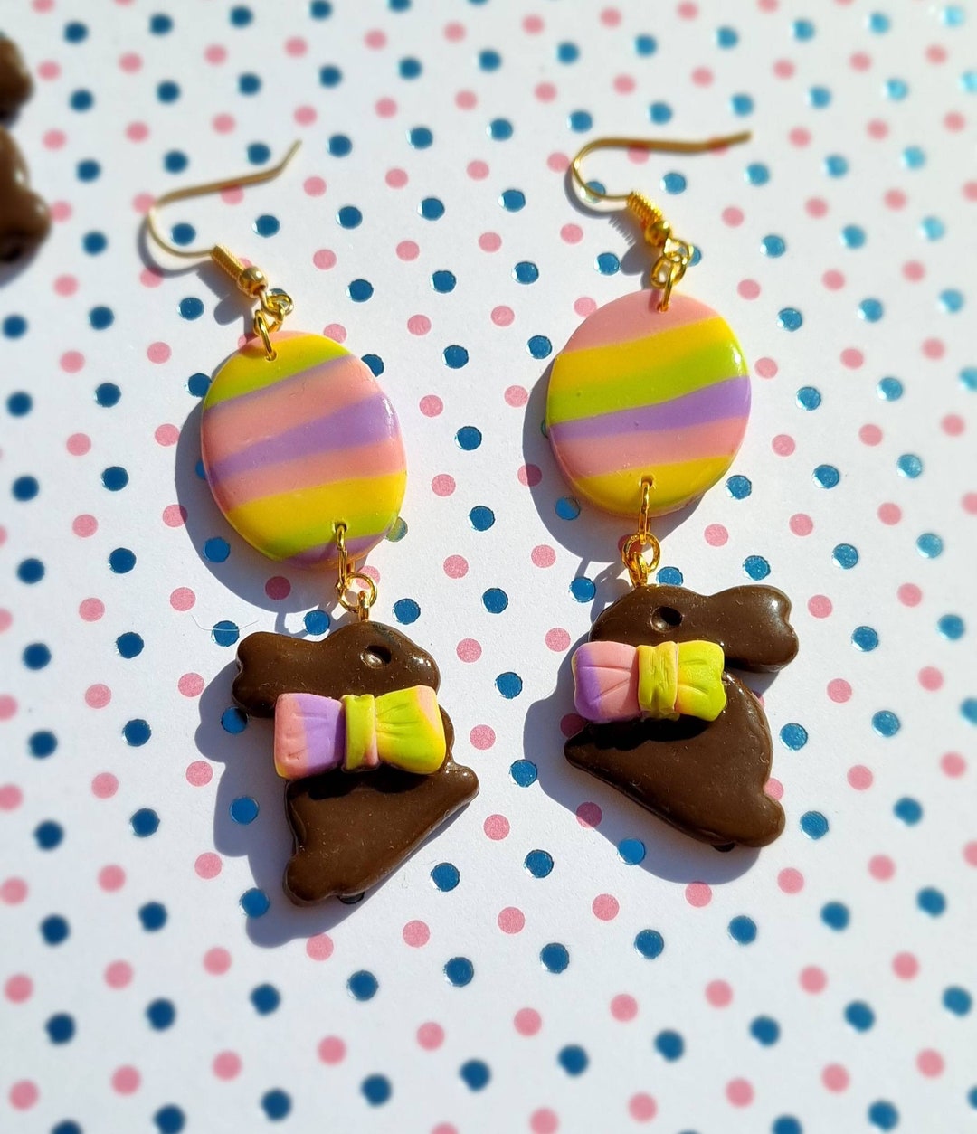 Handgemachte Polymer Chocolate Osterhase Ohrringe - Etsy