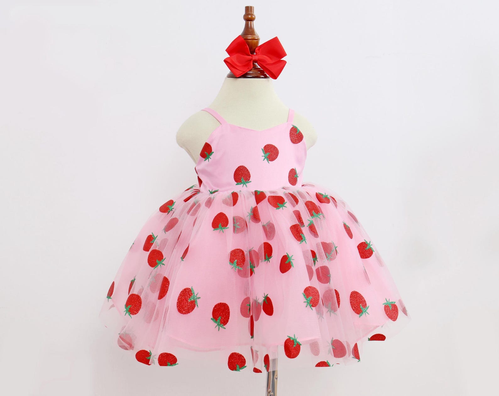 Berry First Birthday Outfit, Personalized Baby Girl Strawberry Dress ...