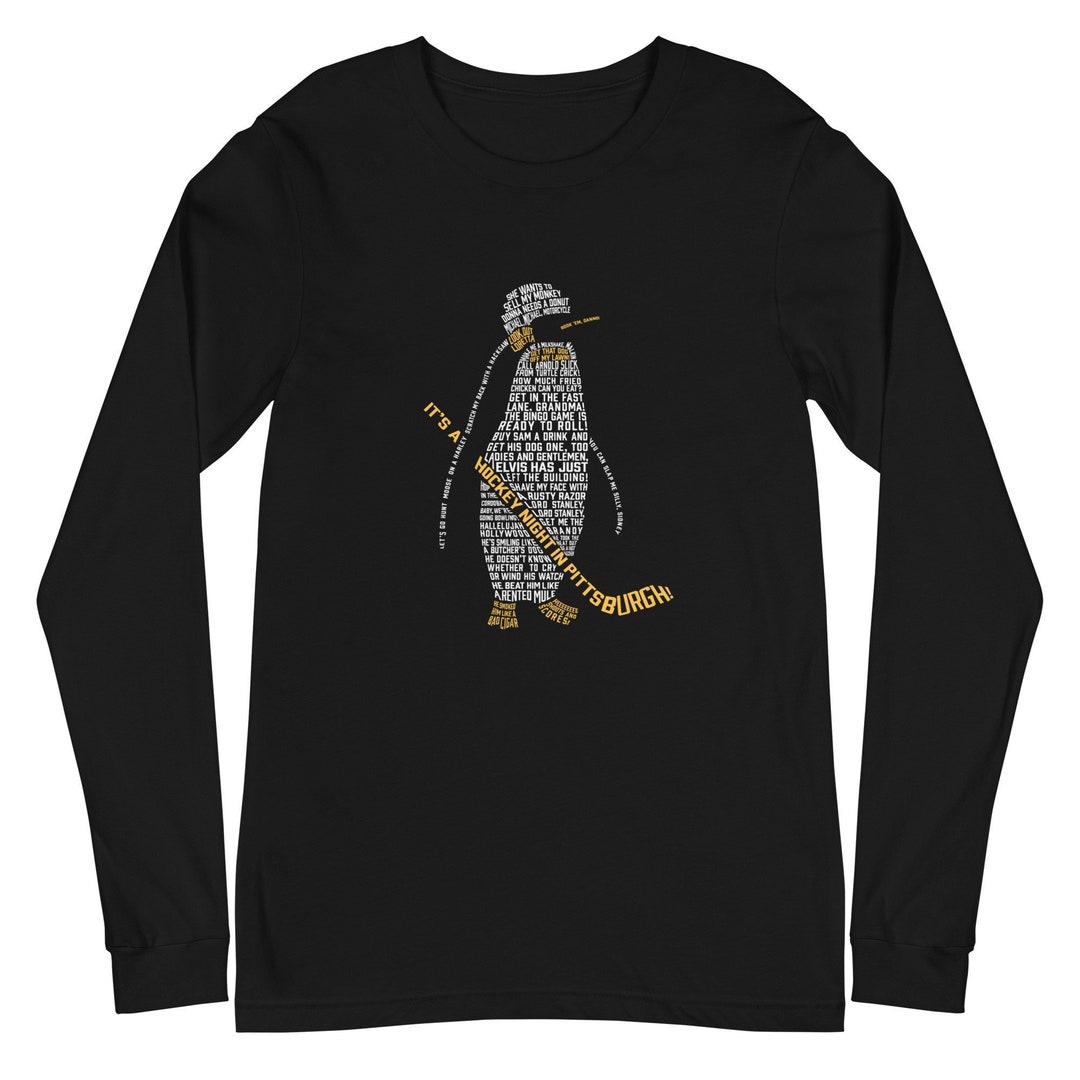 Mike Lange Penguins Long Sleeve T-shirt - Etsy